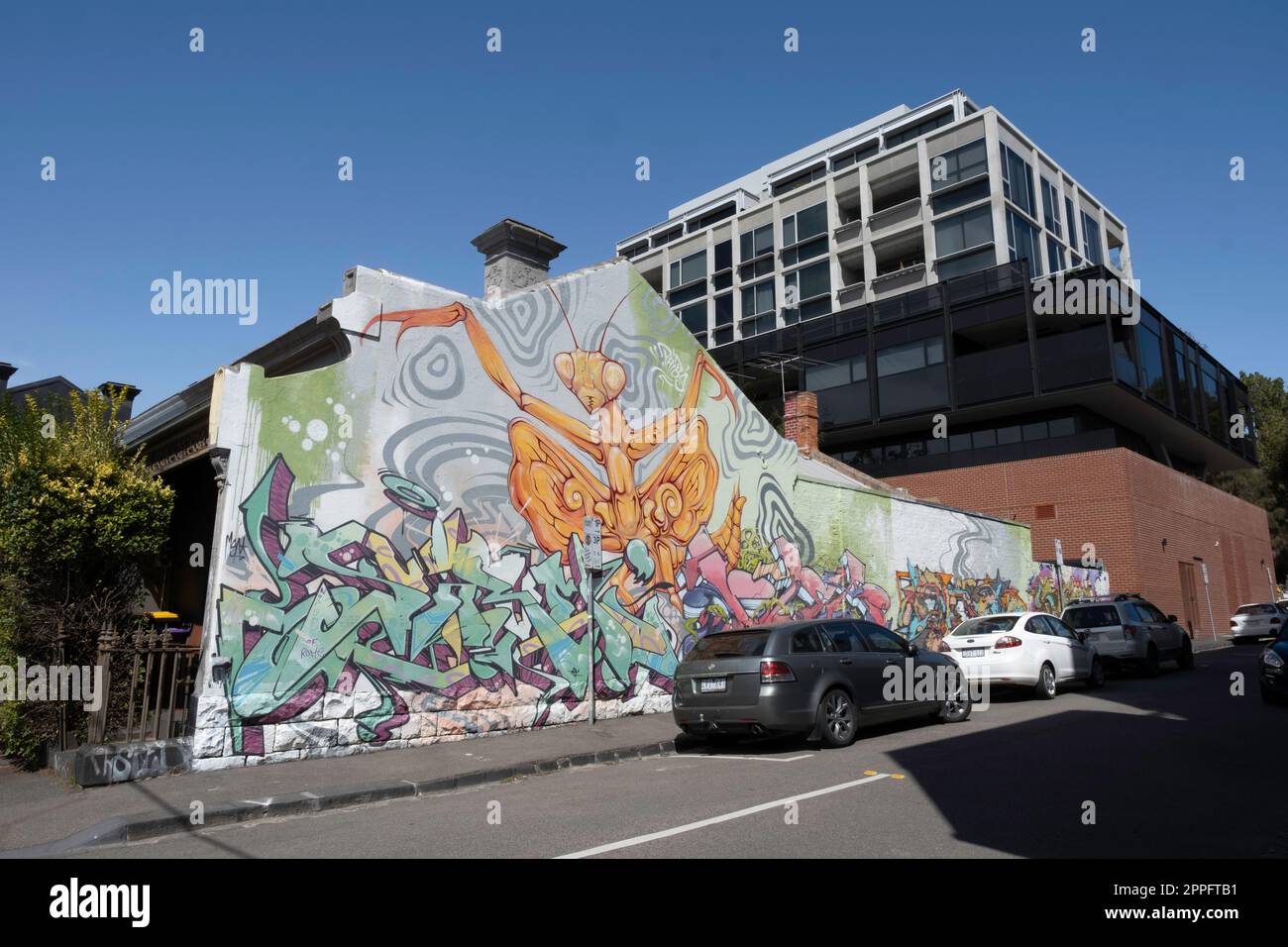 Street Art by unknown artists in the inner suburb of Fitzroy, in the ...