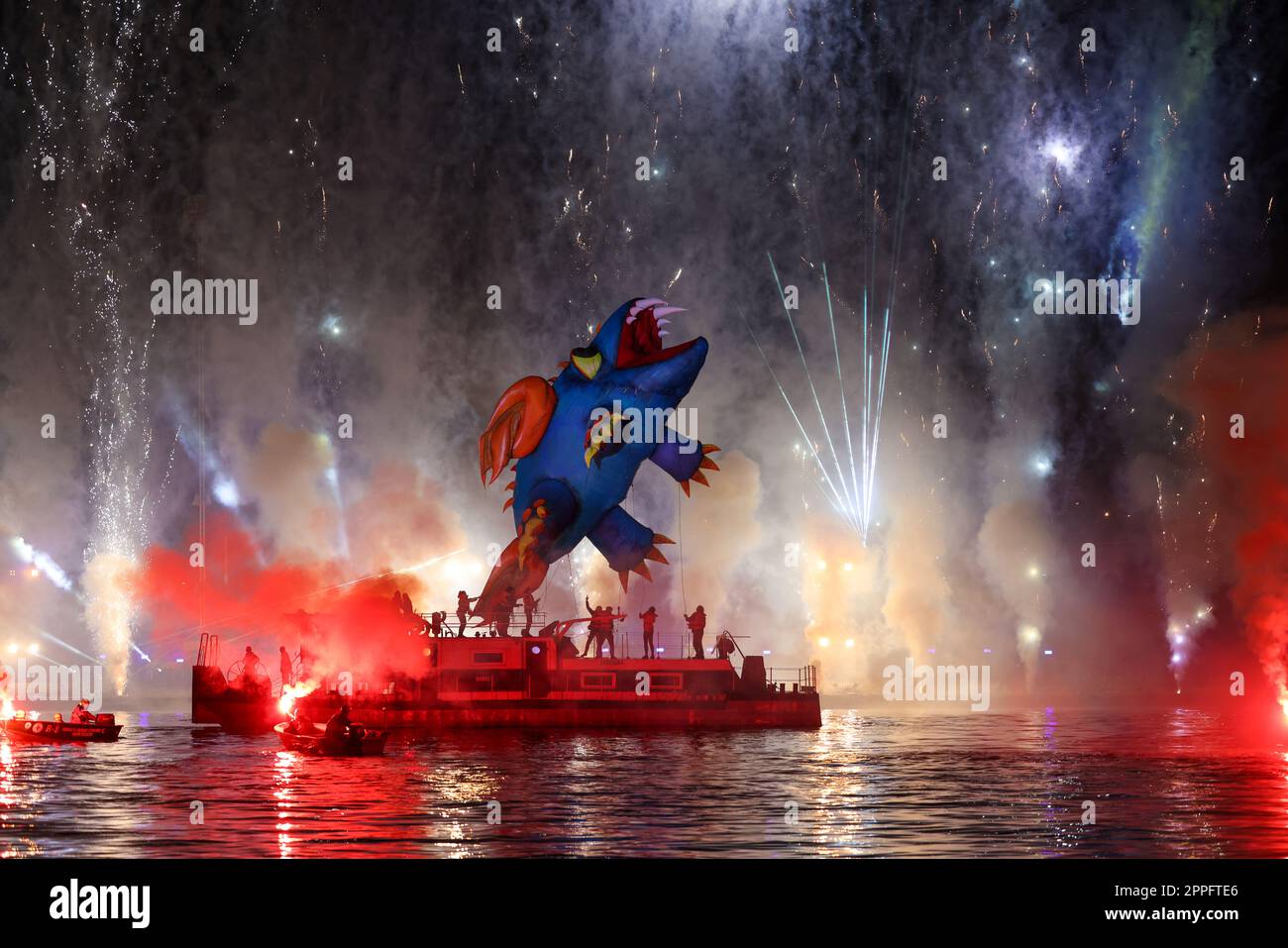 Great Dragon Parade in Cracow Stock Photo - Alamy