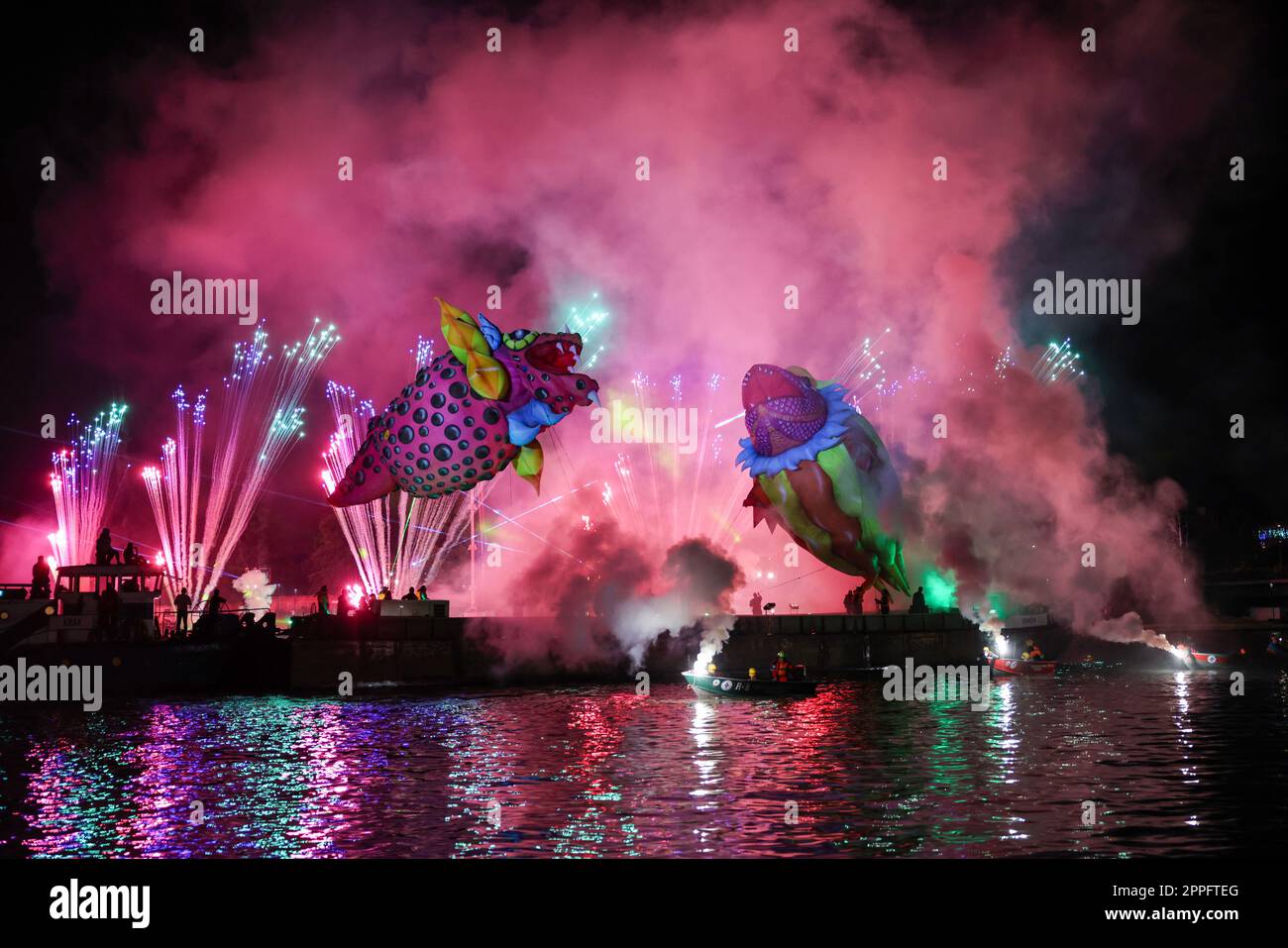 Great Dragon Parade in Cracow Stock Photo - Alamy