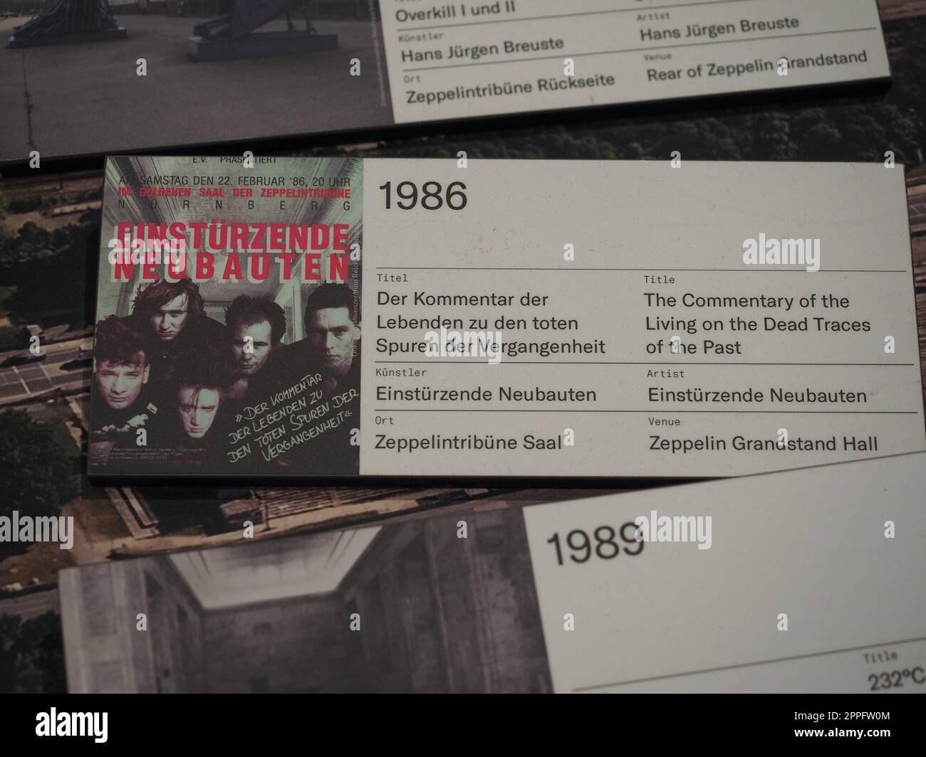 Einstuerzende Neubauten concert poster replica in Nuernberg Stock Photo ...