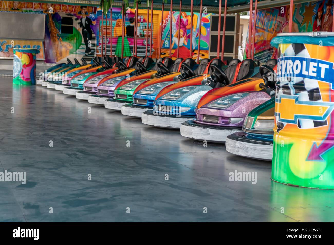 Empty amusement ride seats hi-res stock photography and images - Alamy
