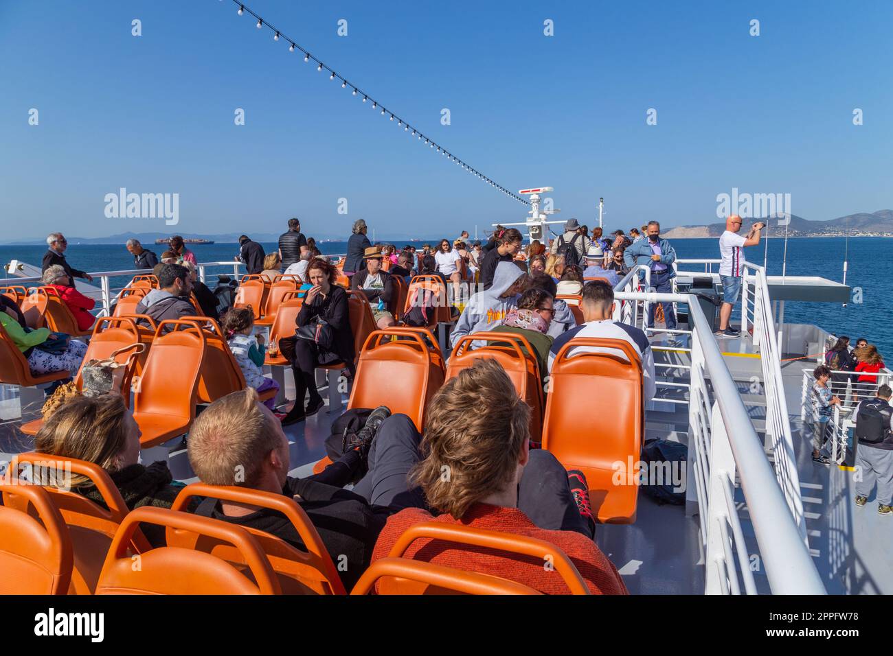 People in the ferry boat Stock Photo - Alamy