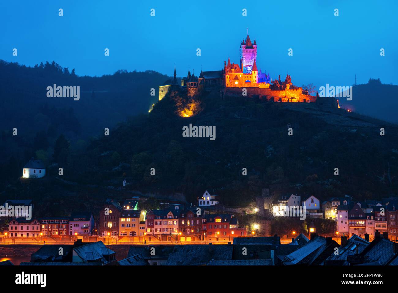 Cochem castle dusk hi-res stock photography and images - Alamy