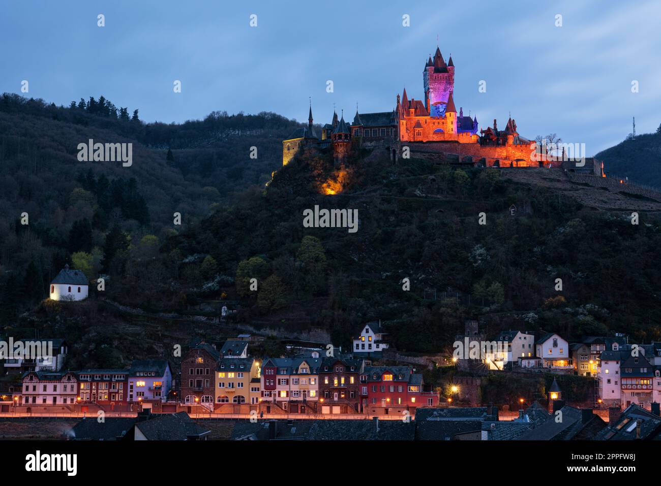 Cochem castle dusk hi-res stock photography and images - Alamy