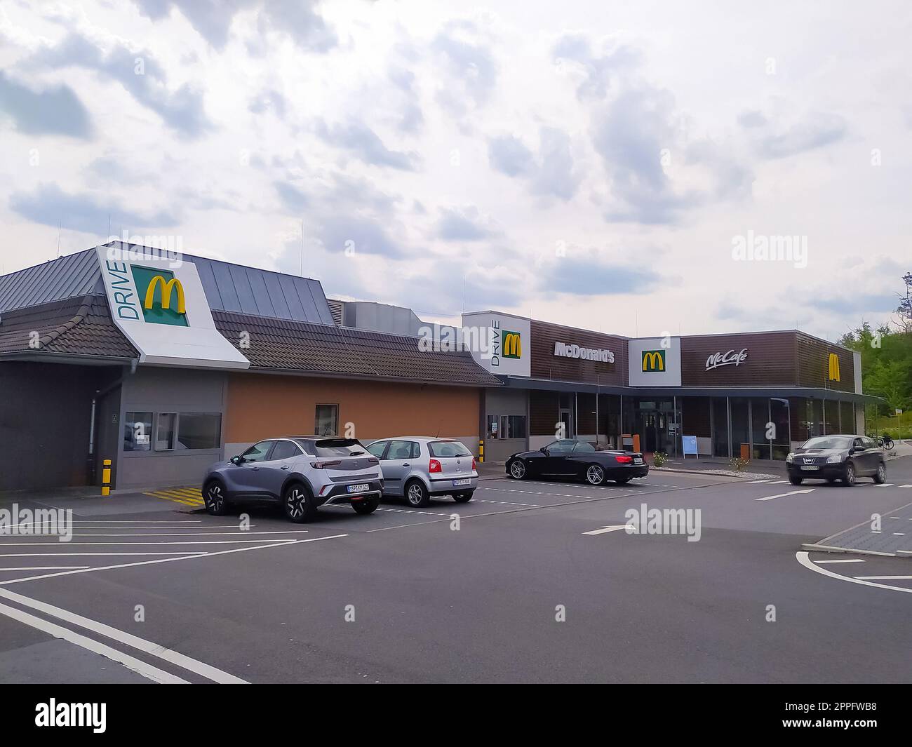 Mcdonalds fast food hamburger restaurant mccafe hi-res stock ...