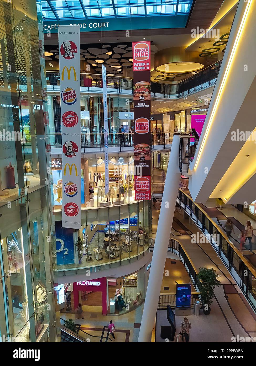 Interior of Palladium shoppingmall in Prague, Czech Stock Photo - Alamy