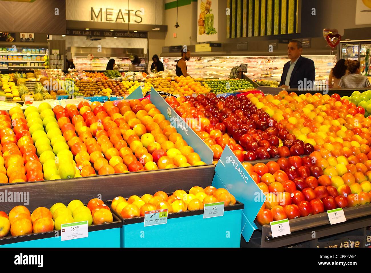 The fruit section at Publix store in Miami, Florida, USA Stock Photo ...