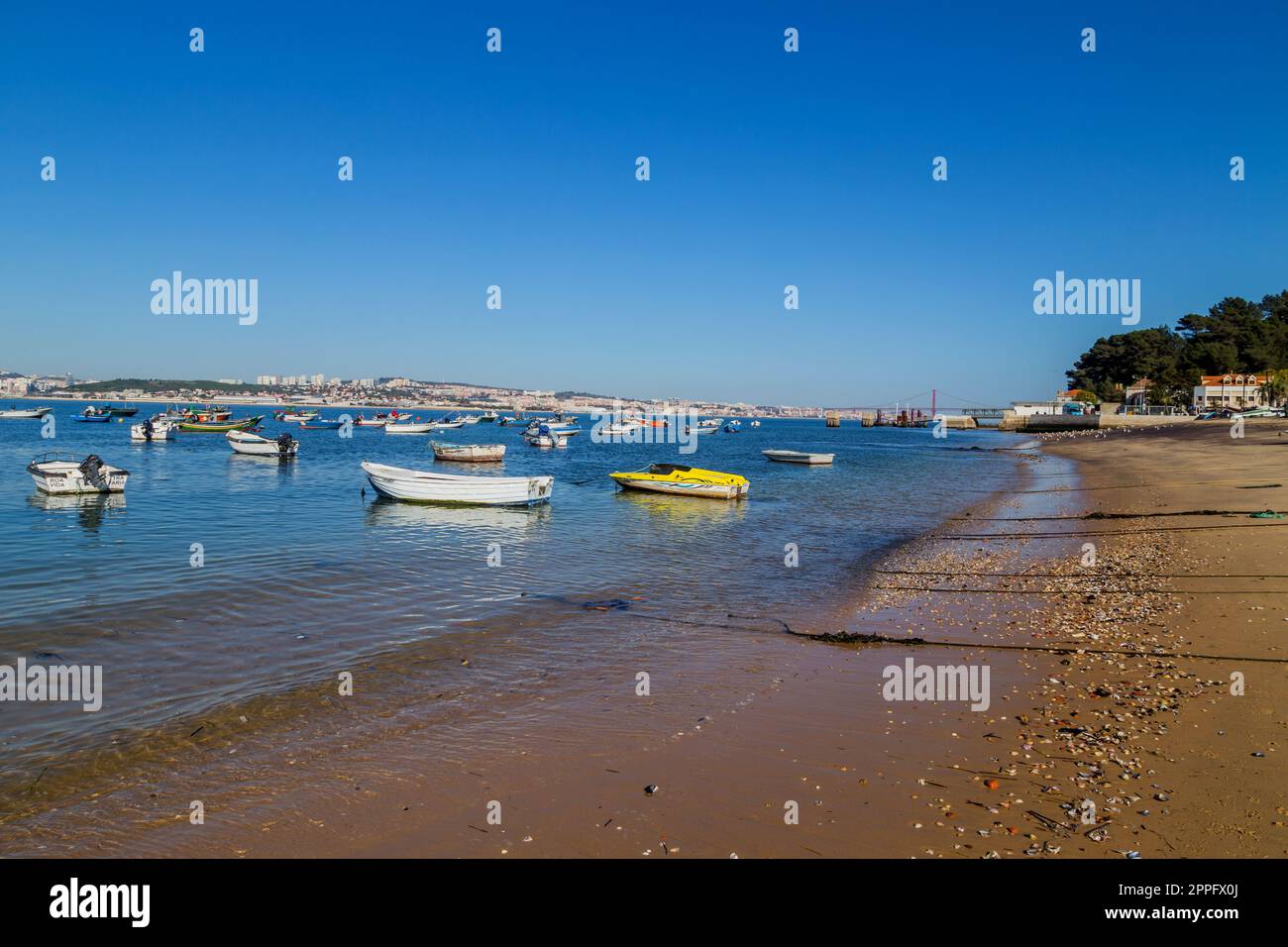 Trafaria houses at the coast Stock Photo - Alamy