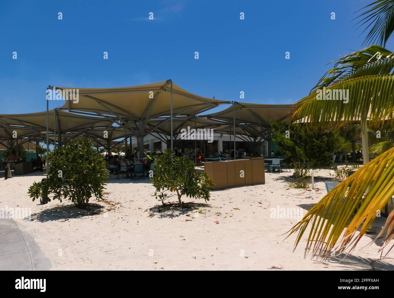 The white sand beach on Ocean Cay island Stock Photo - Alamy
