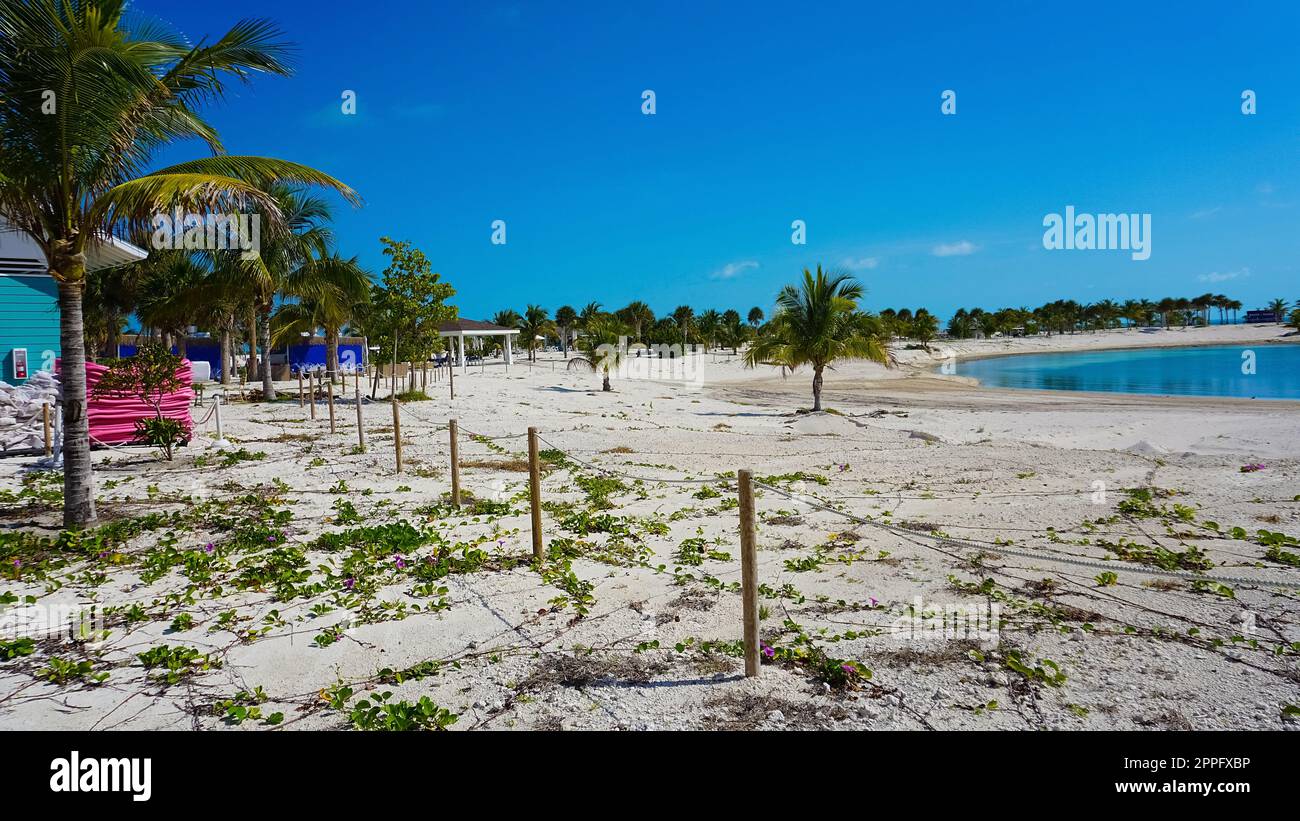 The white sand beach on Ocean Cay island Stock Photo - Alamy