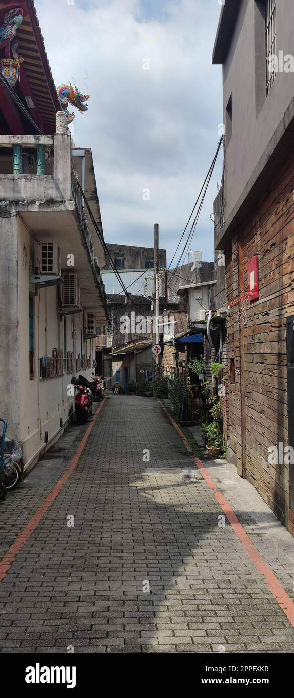 Beautiful Daxi Old Street with some old buildings, Taoyuan City, Taiwan ...