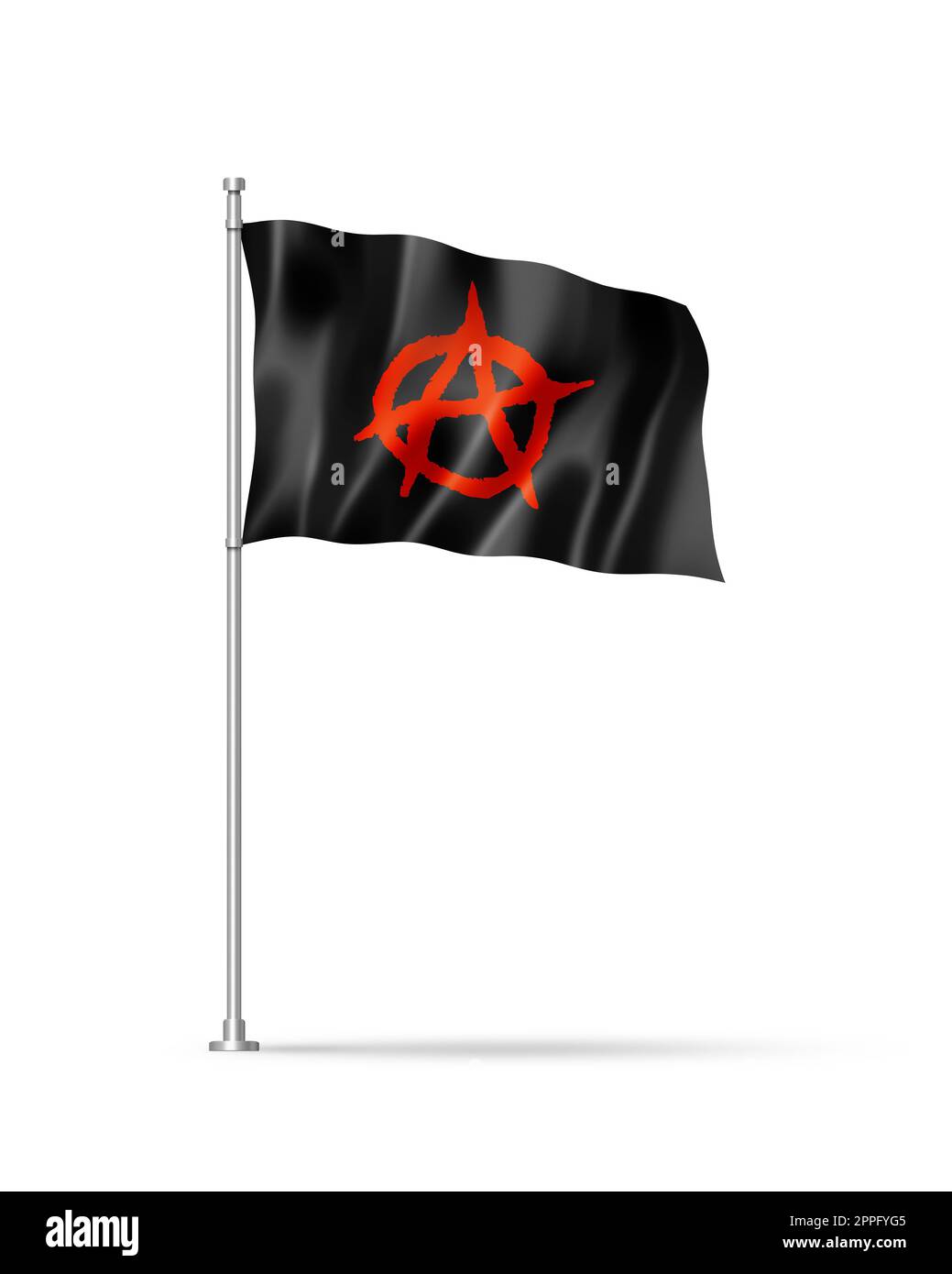 Anarchy flag isolated on white Stock Photo - Alamy
