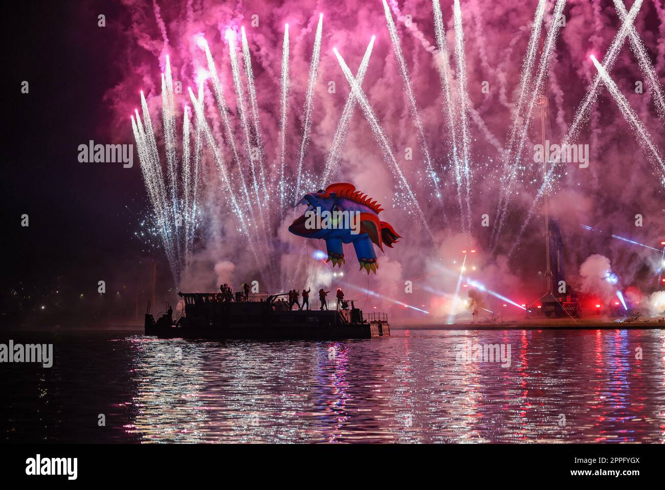 Great Dragon Parade in Cracow Stock Photo - Alamy