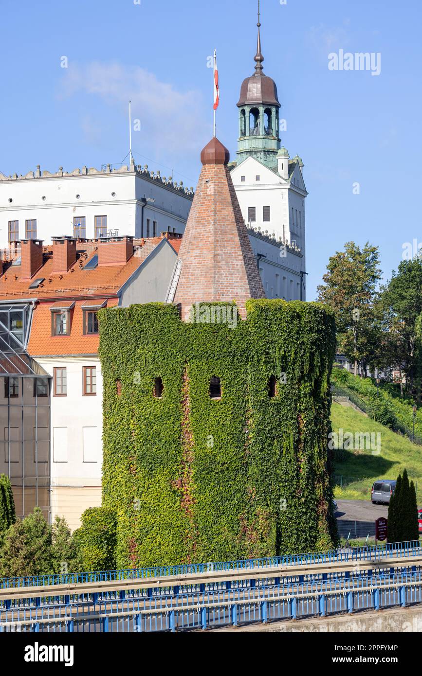 Tower of Seven Coats, in the background medieval Ducal Castle, Szczecin ...