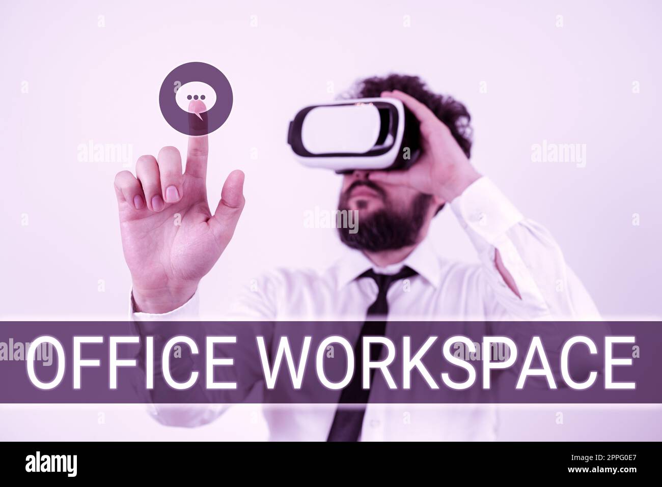 Sign displaying Office Workspace. Concept meaning any location or venue ...