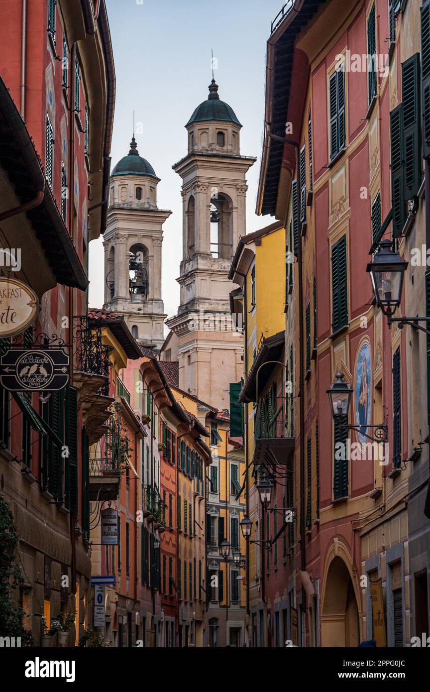 Clock tower in Ovada Stock Photo - Alamy