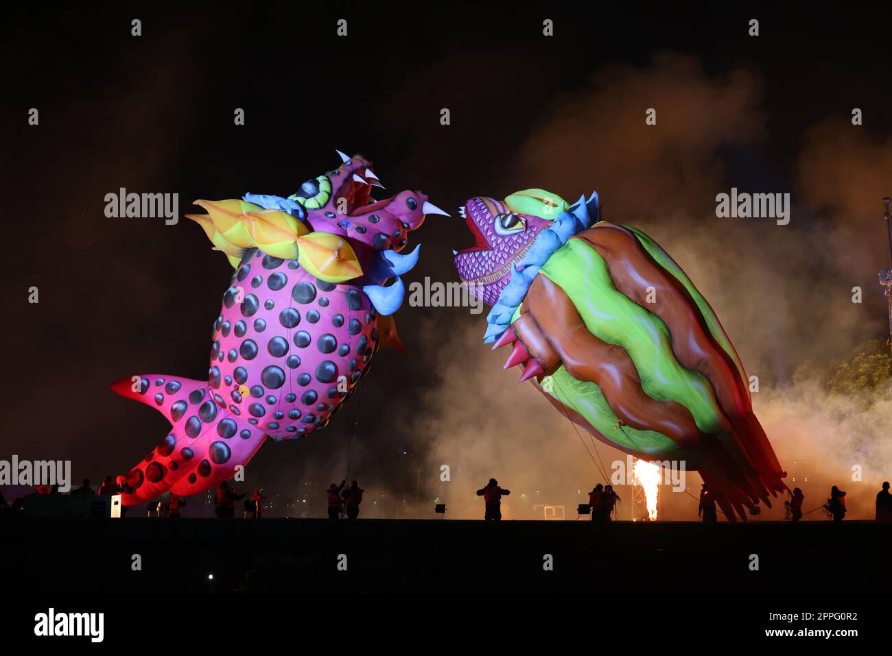 Great Dragon Parade in Cracow Stock Photo - Alamy