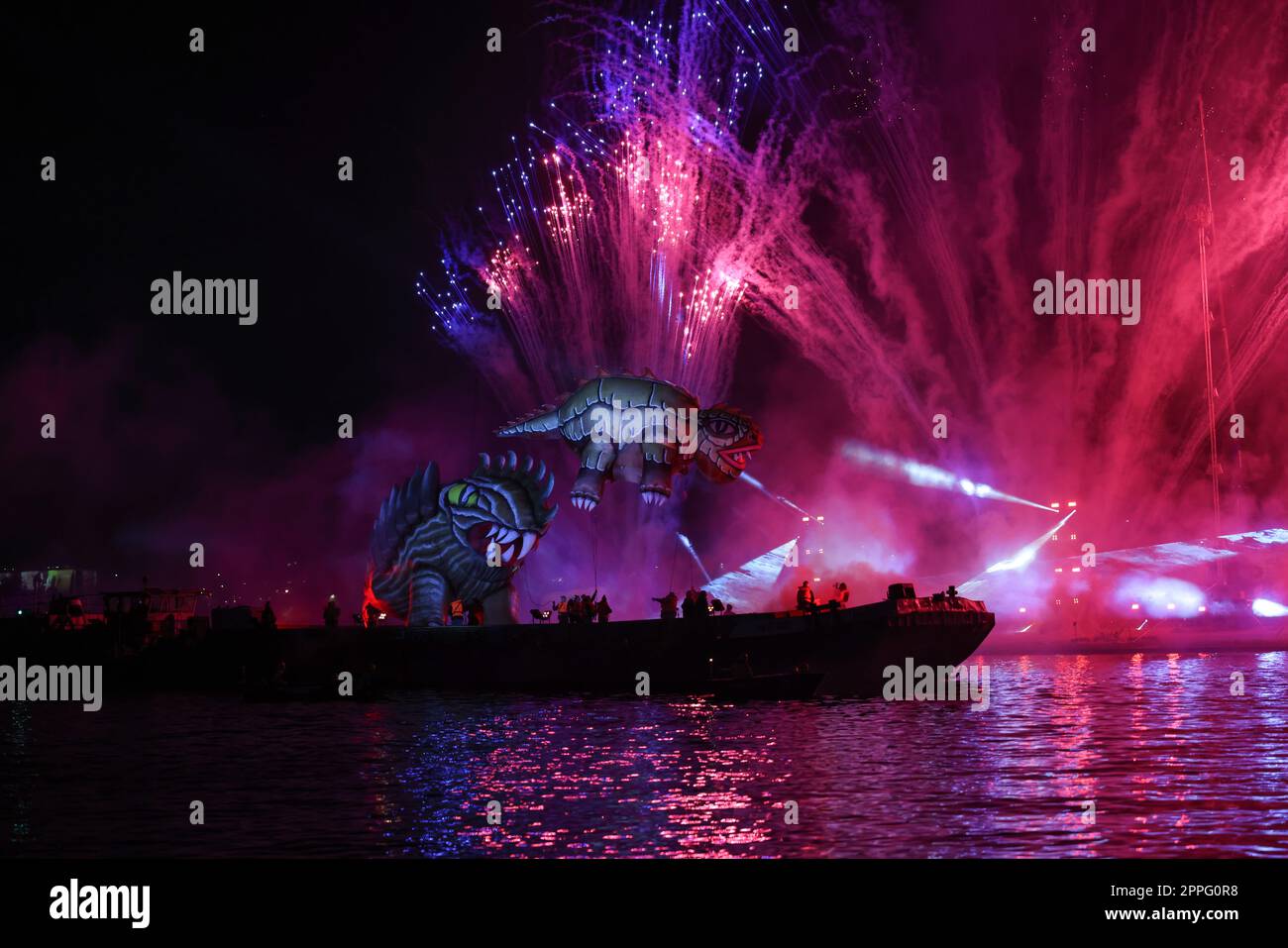 Great Dragon Parade in Cracow Stock Photo - Alamy