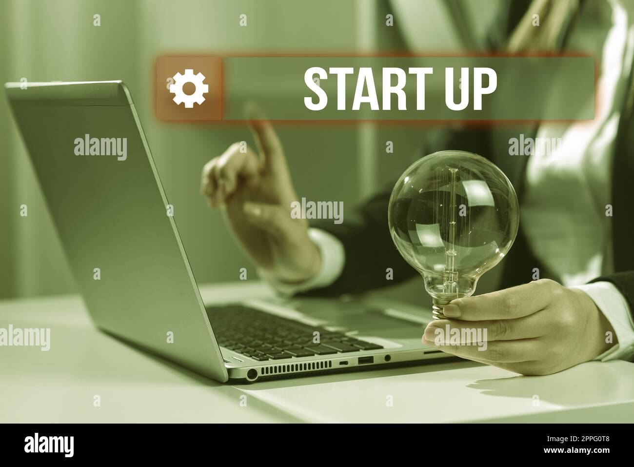 Hand writing sign Start Up. Internet Concept in the early process of ...