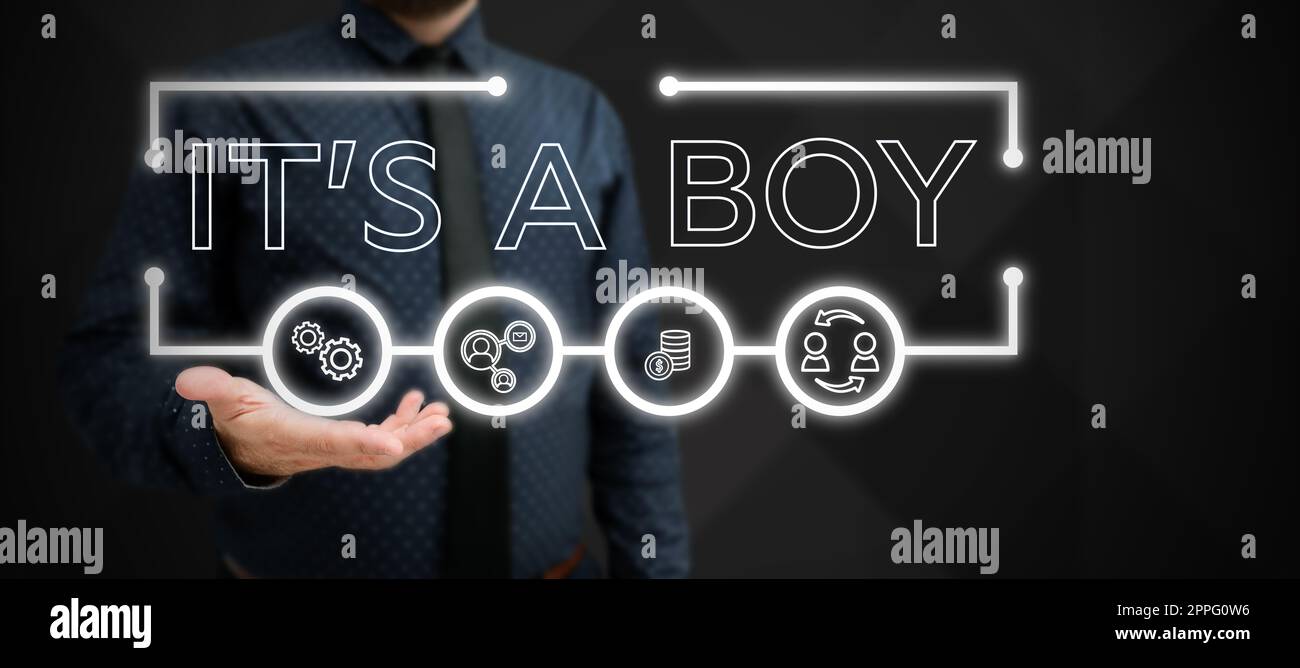 Conceptual display It S A Boy. Business overview Expecting a male baby ...