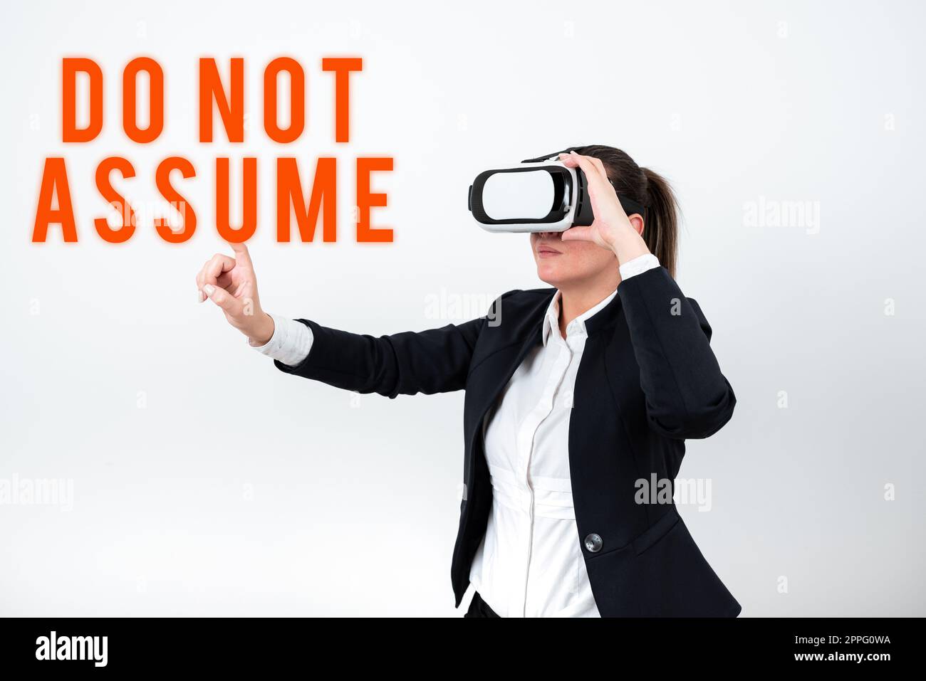 Inspiration showing sign Do Not Assume. Word Written on Ask first to ...