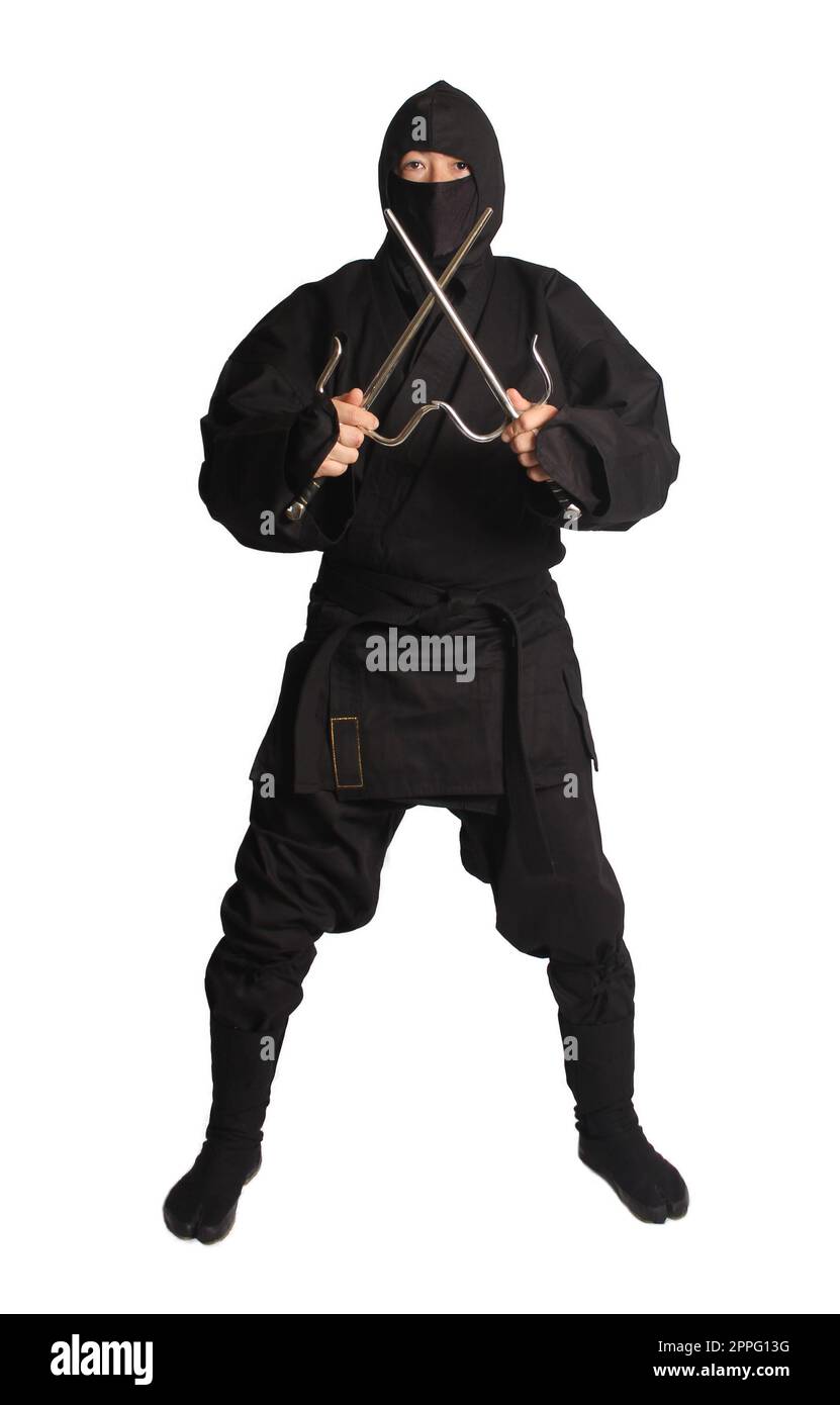 Asian Man Wearing Ninja Martial Arts Uniform Stock Photo - Alamy