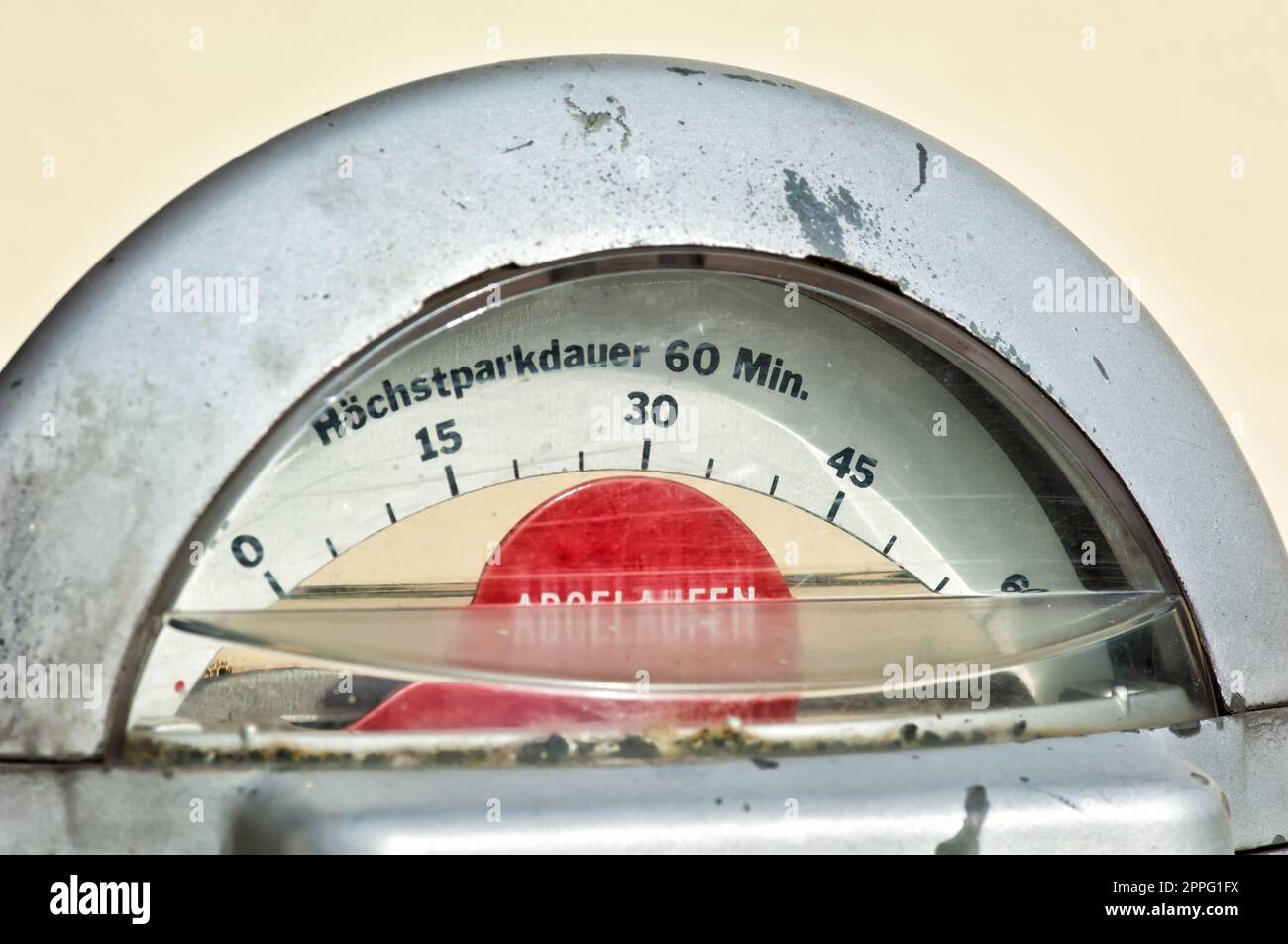 Parking meter or parking meter at a paid parking lot, still life and ...