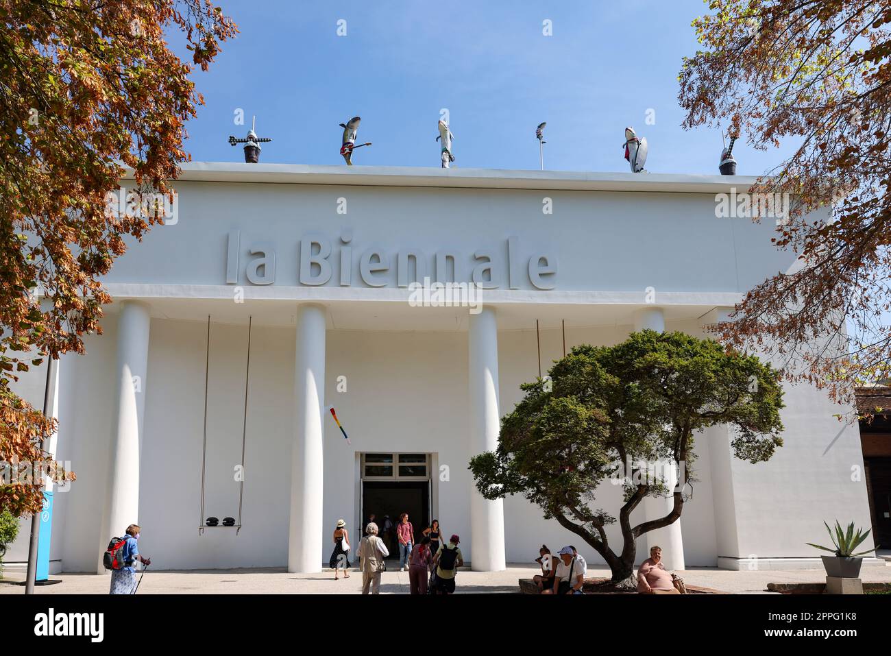 The facade of the Biennale Central Pavilion located in Giardini in ...