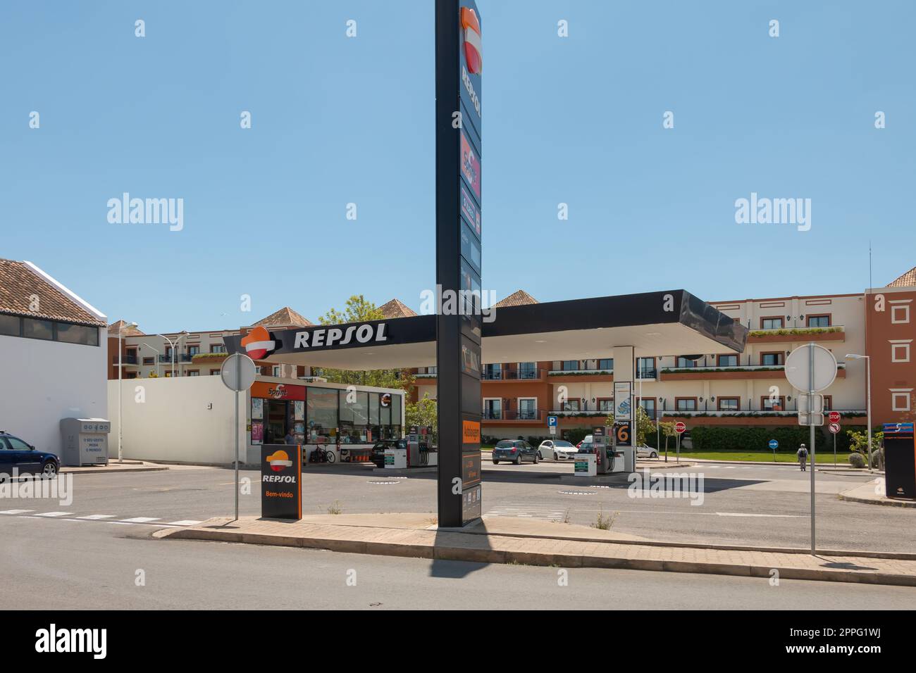 Repsol logo gas station hi-res stock photography and images - Alamy