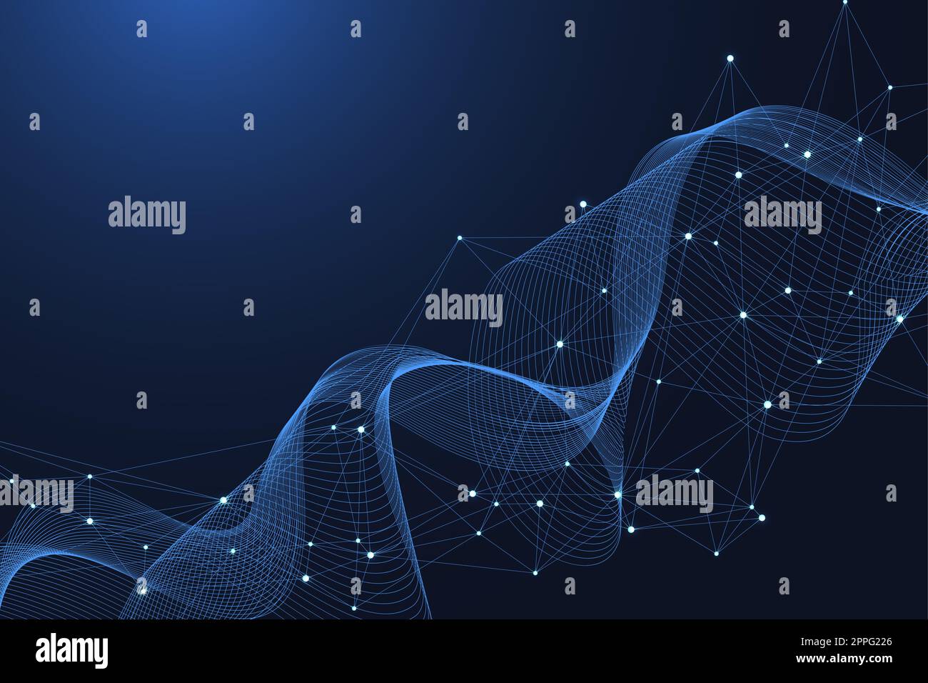 Technology abstract lines and dots connection background. Connection digital data and big data ...