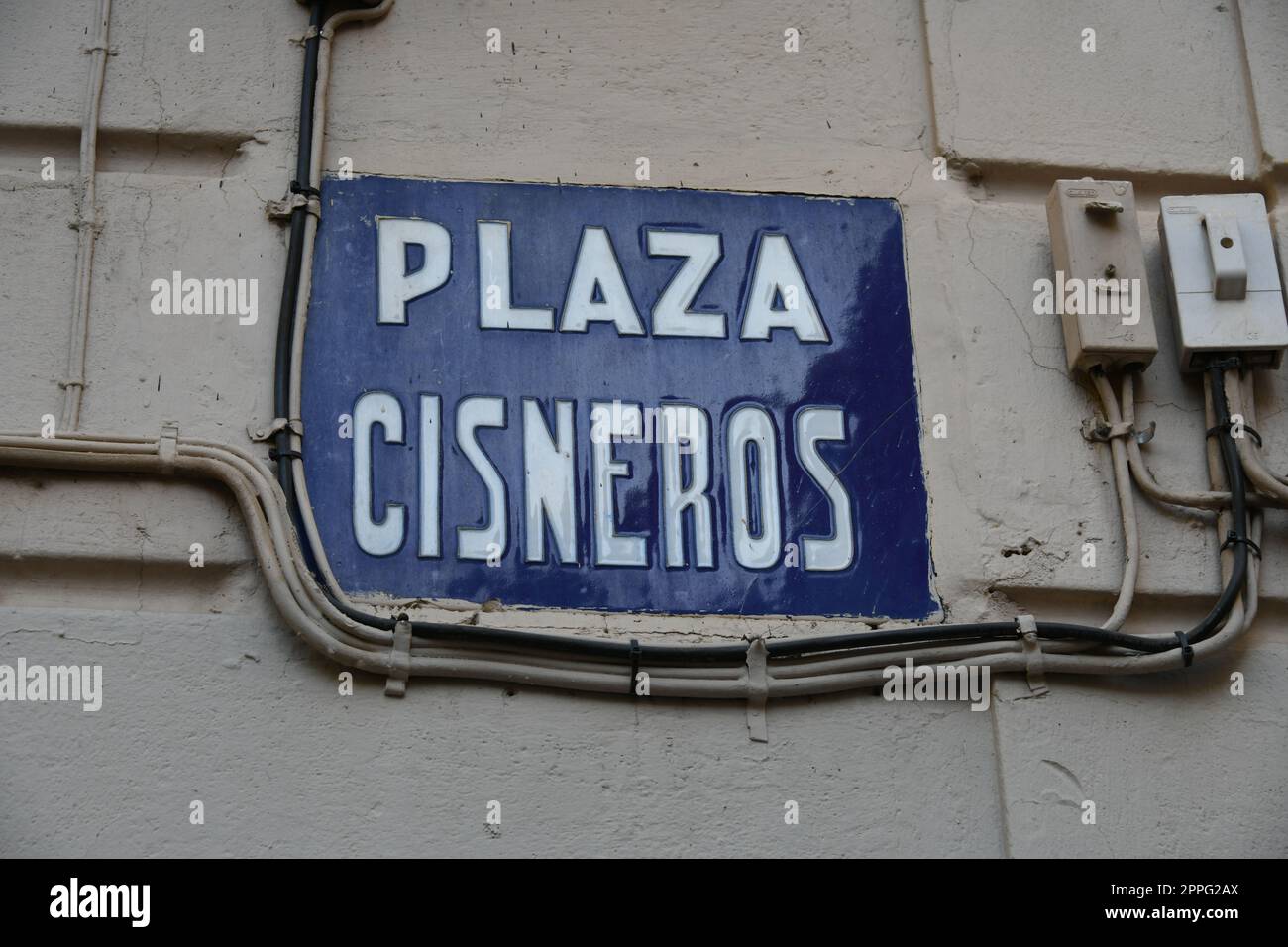 Street sign in Valencia, Valencia Province, Spain, March, 2023 Stock ...