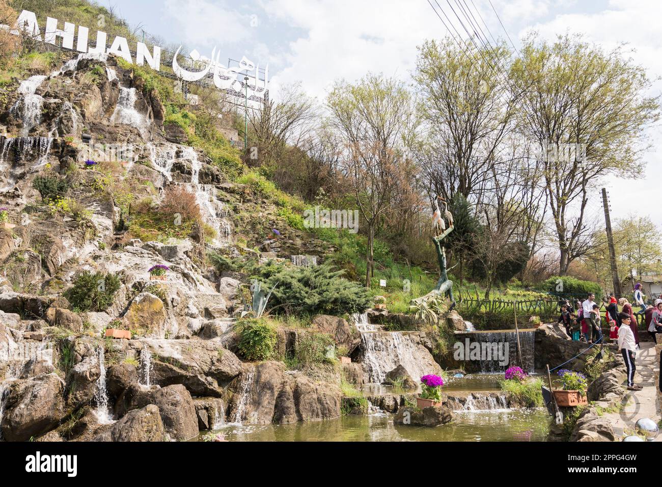 Sheytan Kuh waterfall landmark of Lahijan city in Gilan Province Stock ...