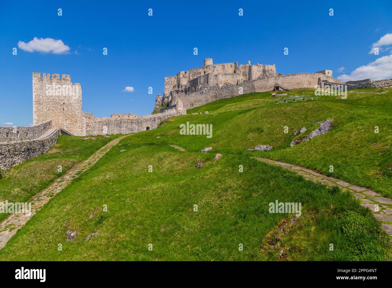 Spissky hrad castle ruins Stock Photo - Alamy