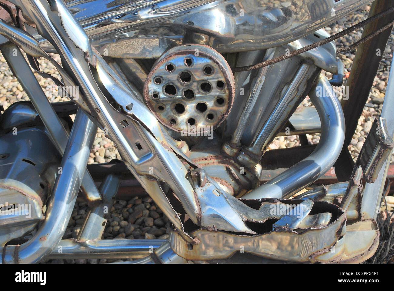 Iron motorcycle abstract outdoors Stock Photo - Alamy
