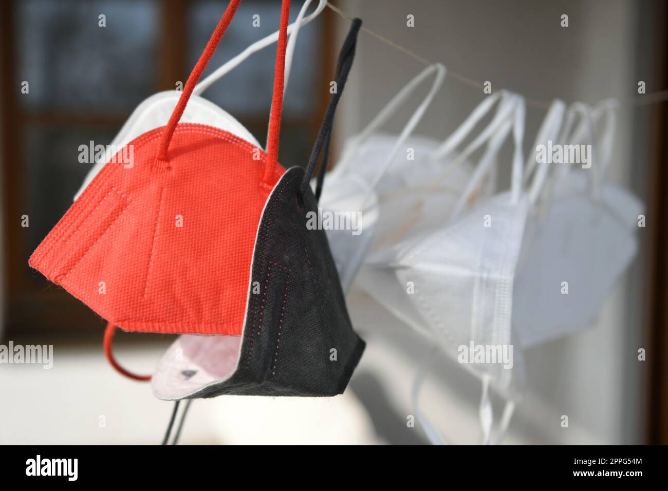 Mehrere verschiedene FFP2-Masken - Several different FFP2 masks Stock ...