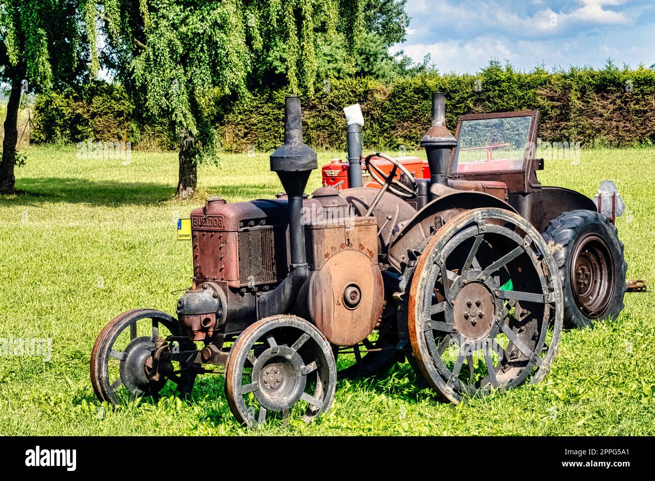 Vintage German tractor Lanz Bulldog in Choczewo, Pomerania, Poland ...