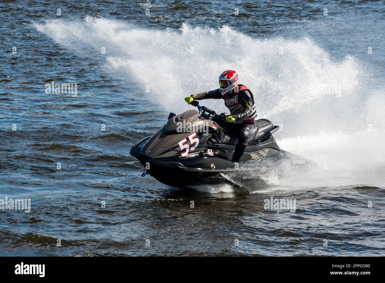 Participants in the UIM Aquabike Baltic Cup 2022 of jet boats Stock ...
