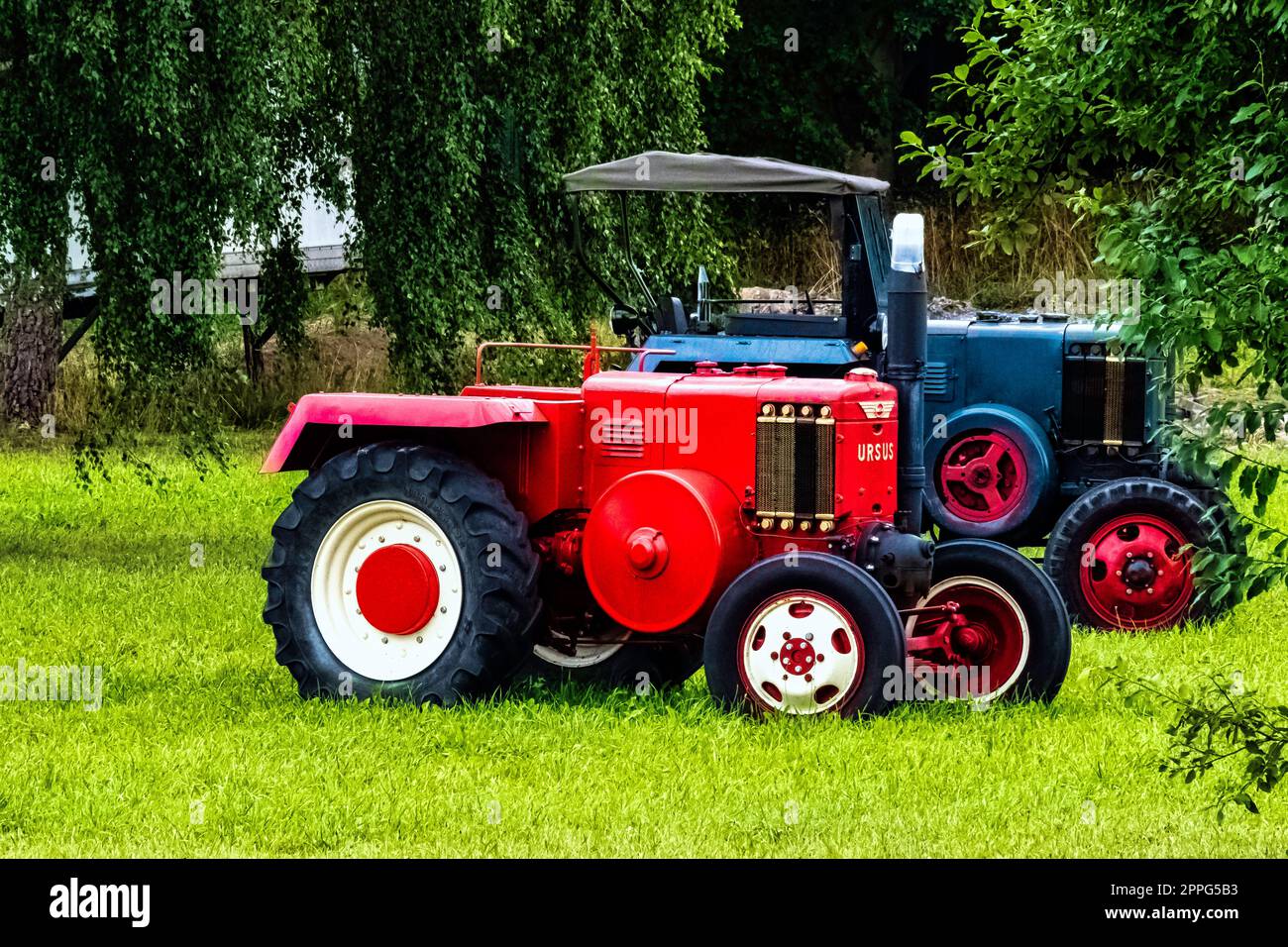 Vintage Polish tractor Ursus C-45 in Choczewo, Pomerania, Poland Stock ...