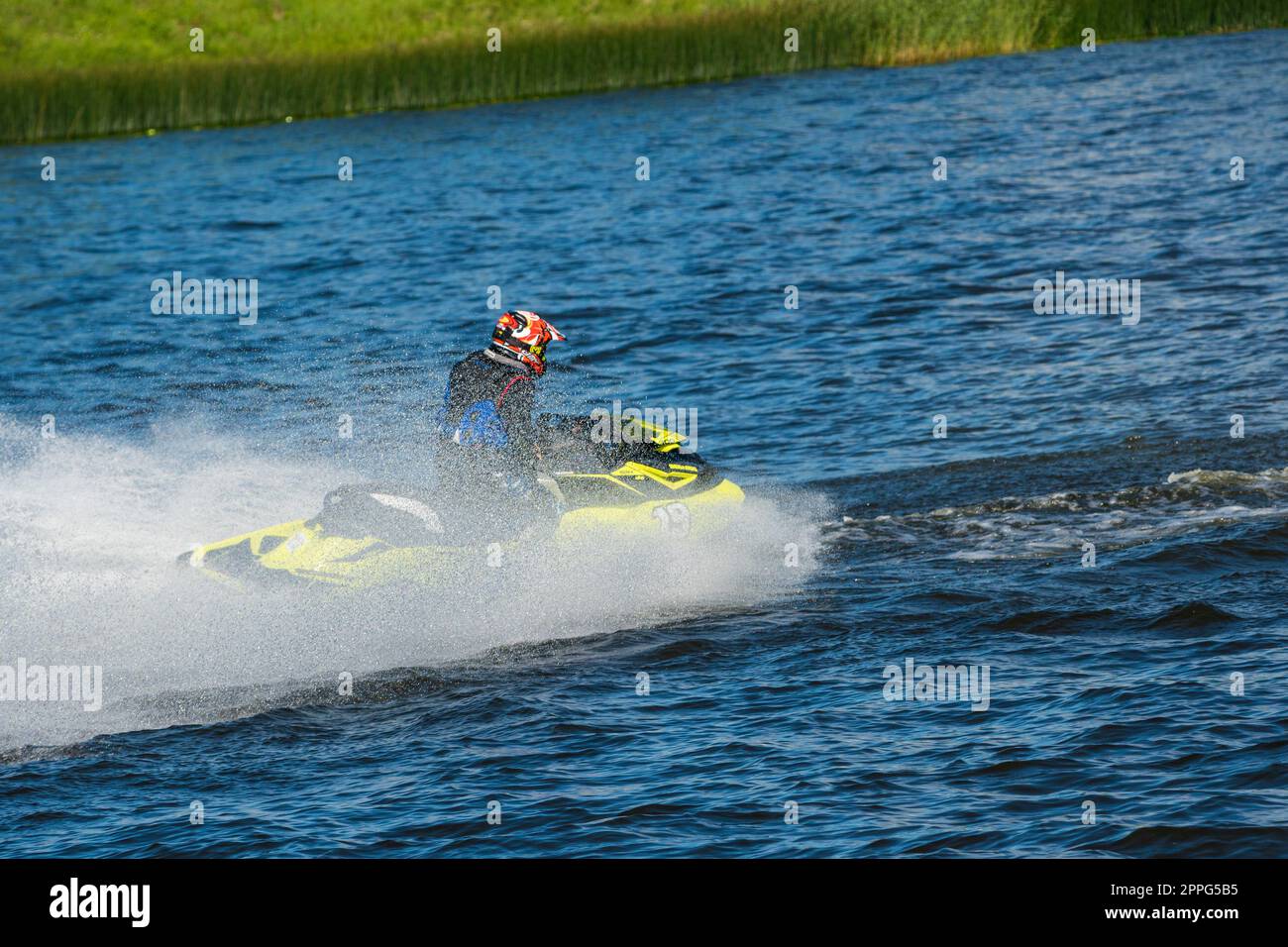Participants in the UIM Aquabike Baltic Cup 2022 of jet boats Stock ...