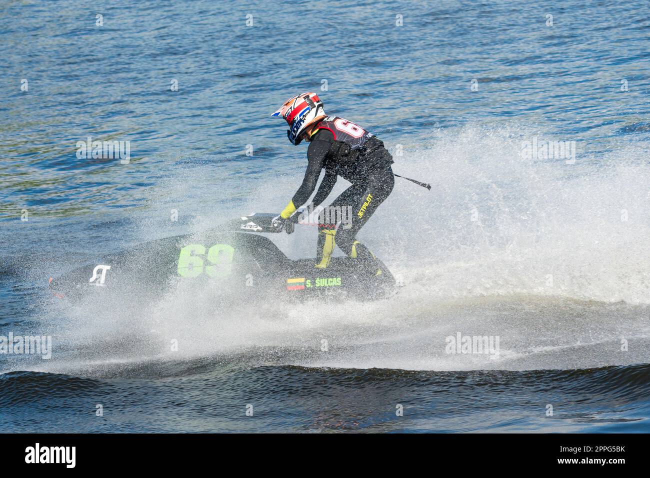 Participants in the UIM Aquabike Baltic Cup 2022 of jet boats Stock ...