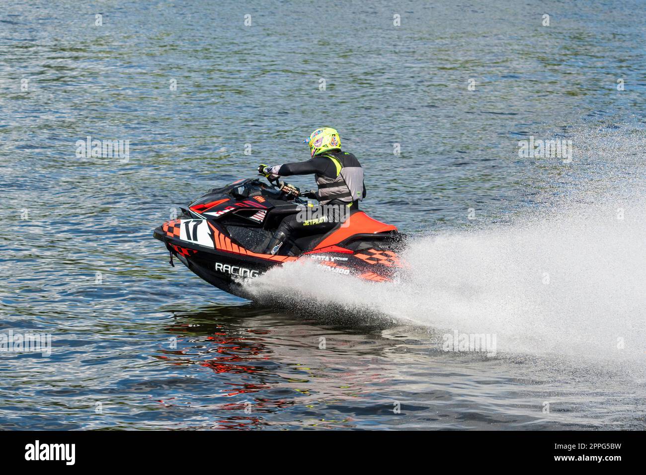 Participants in the UIM Aquabike Baltic Cup 2022 of jet boats Stock ...