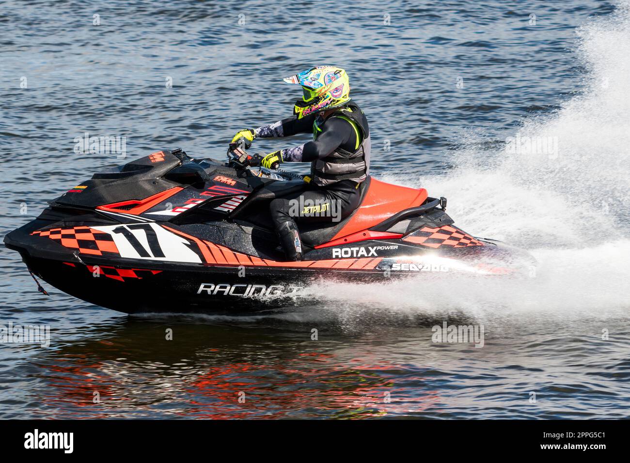 Participants in the UIM Aquabike Baltic Cup 2022 of jet boats Stock ...