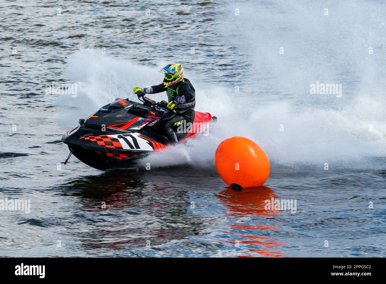 Participants in the UIM Aquabike Baltic Cup 2022 of jet boats Stock ...