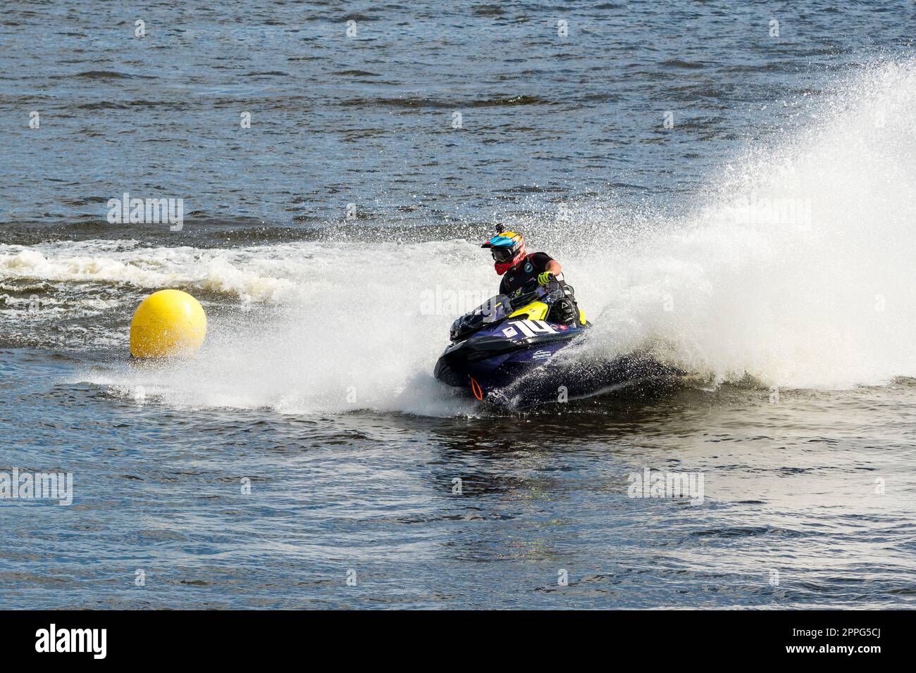 Participants in the UIM Aquabike Baltic Cup 2022 of jet boats Stock ...