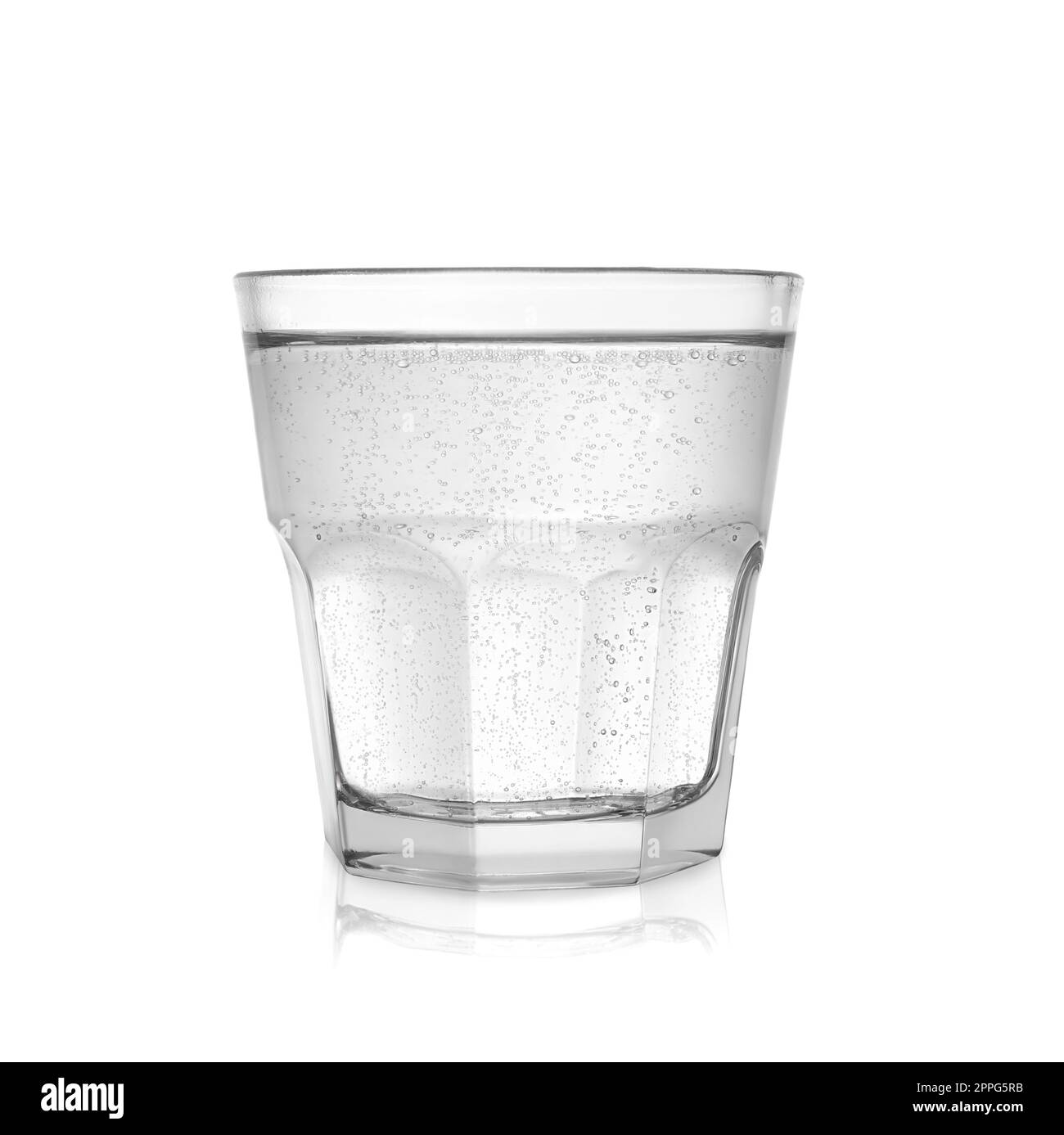 Glass of soda water isolated on white Stock Photo - Alamy