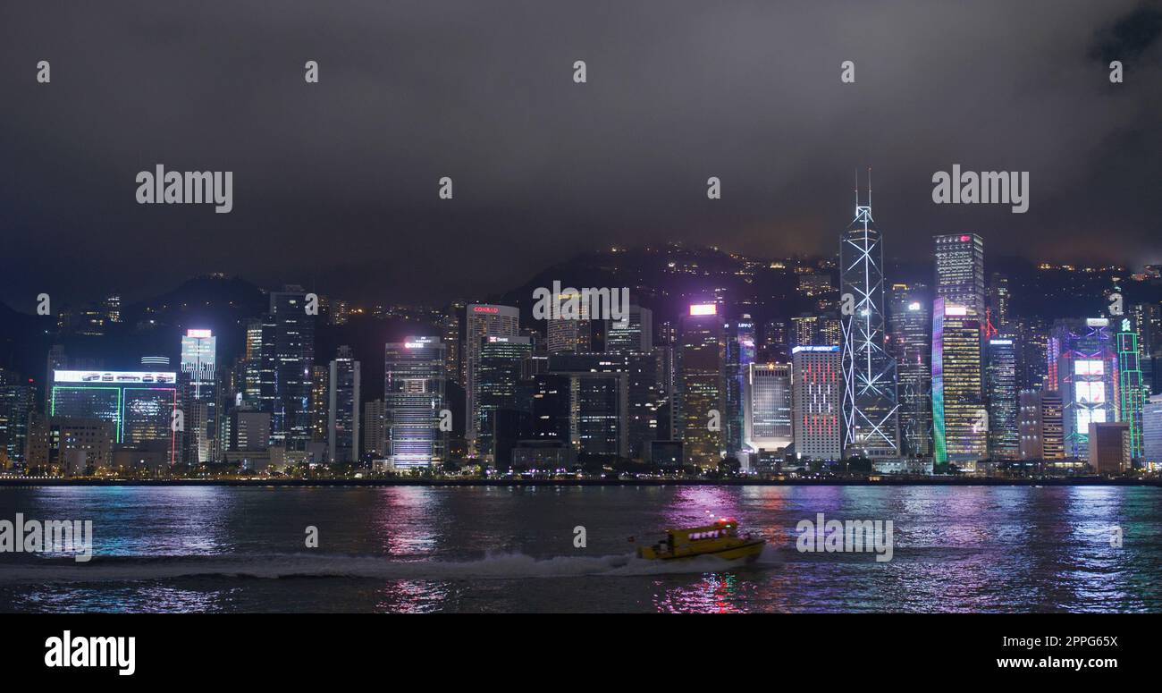 Tsim Sha Tsui, Hong Kong 17 June 2021 Hong Kong city night Stock Photo - Alamy