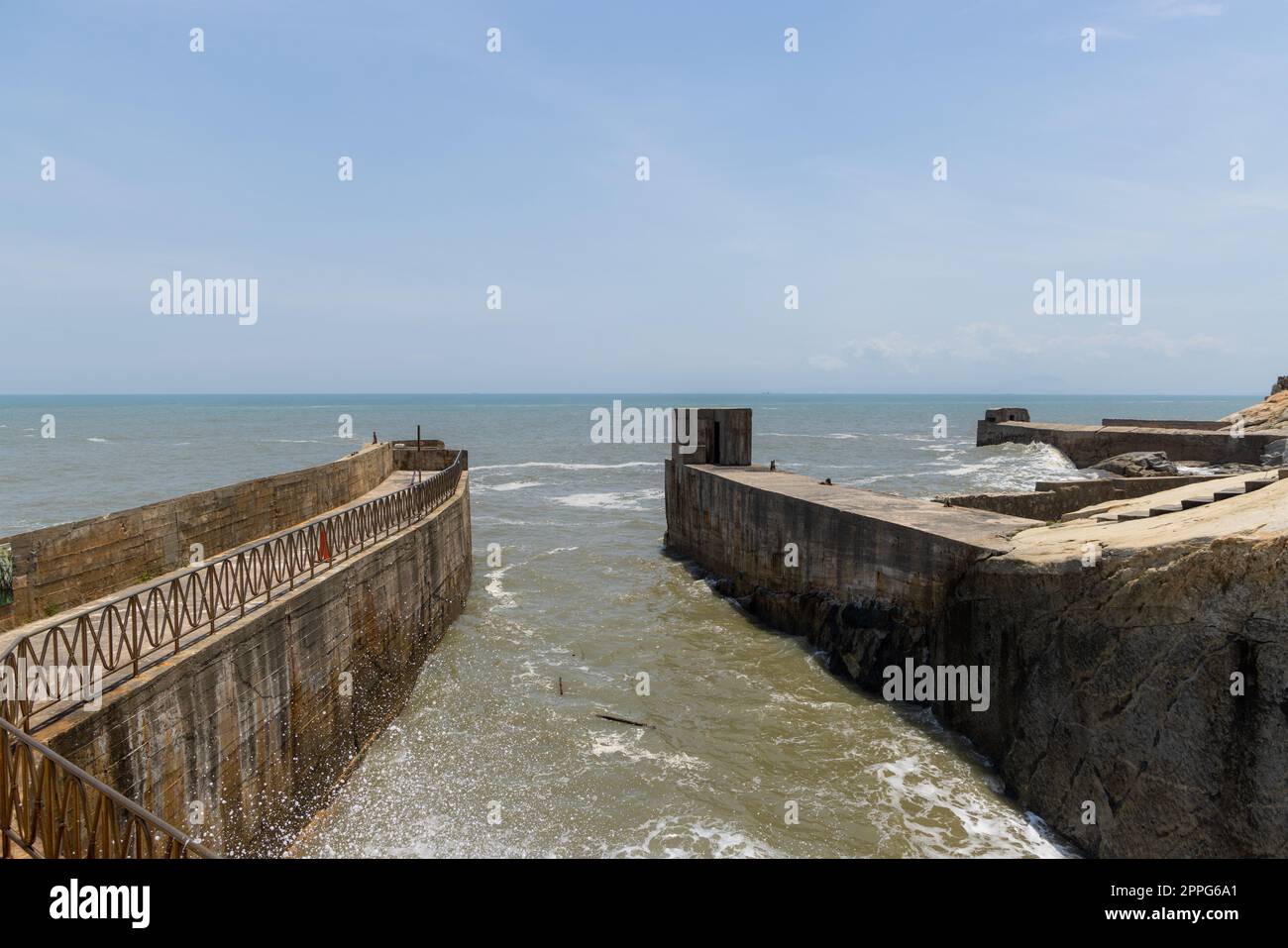 Entrance to an underground military port Stock Photo - Alamy