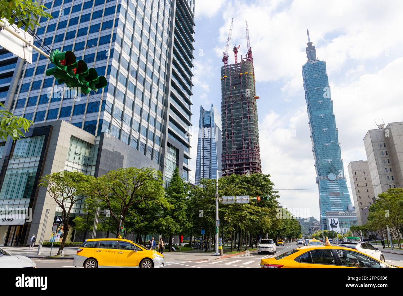 Taipei, Taiwan 22 July 2022: Xinyi District in Taipei city Stock Photo ...