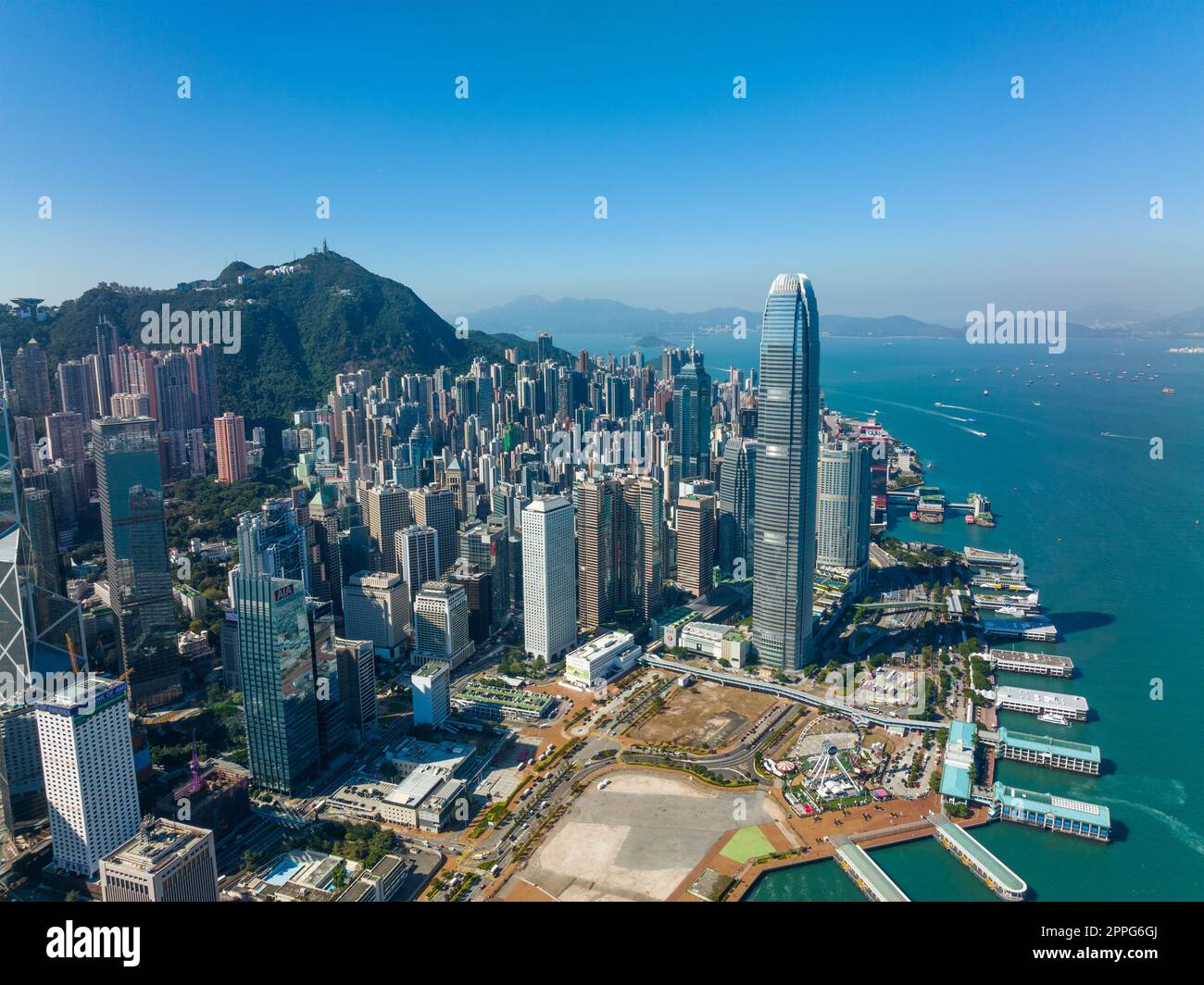 Hong kong central district aerial hi-res stock photography and images ...