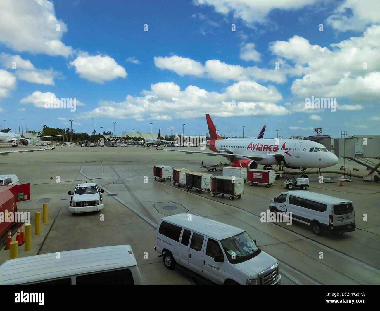 Aircraft standing near the terminal Stock Photo - Alamy